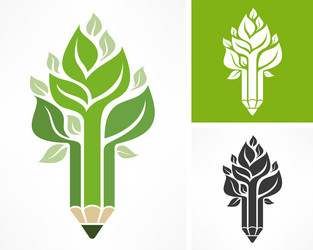 Pencil like tree Royalty Free Vector Image - VectorStock