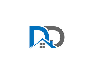 Letter d real estate construction home logo Vector Image