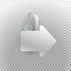 Clear rectangular label sticker roll Royalty Free Vector