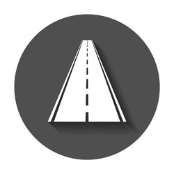 Straight road with white markings highway Vector Image