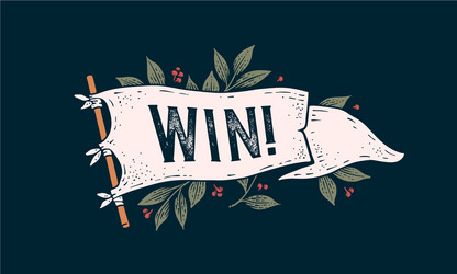 Brave flag graphic old vintage trendy Royalty Free Vector