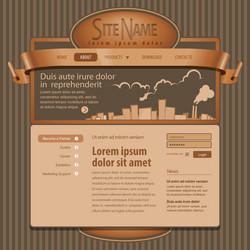 Gray website template 960 grid Royalty Free Vector Image