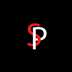P s letter logo creative design on black color Vector Image