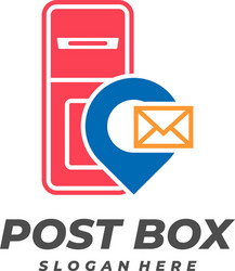 Point post box logo template creative Royalty Free Vector