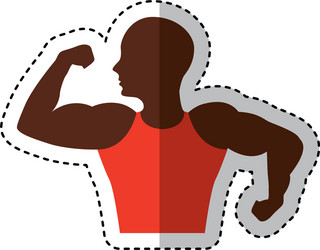 Strong man human figure Royalty Free Vector Image
