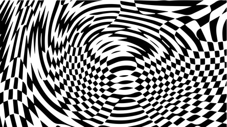Black and white chess wave pattern checker board Vector Image