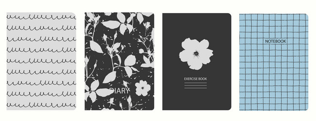 Cover page templates with flowers headers Vector Image