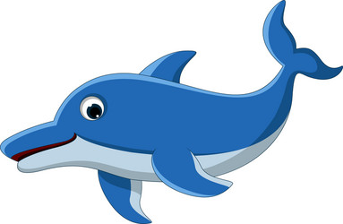 Angry dolphin cartoon Royalty Free Vector Image