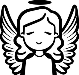 Angel praying logo Royalty Free Vector Image - VectorStock