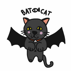 Cute cartoon bat character Royalty Free Vector Image