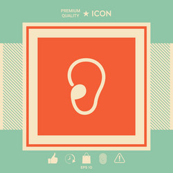 Ear symbol icon Royalty Free Vector Image - VectorStock