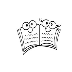 Funny book design for kids coloring book Vector Image