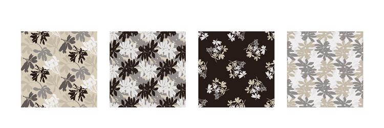 Masculine floral pattern with organic Royalty Free Vector