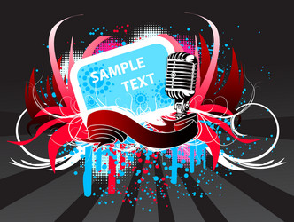 Colorful abstract notes music background Vector Image
