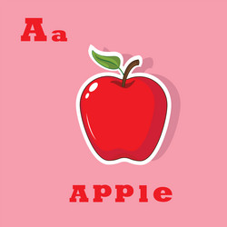Doughnut flashcard alphabet Royalty Free Vector Image