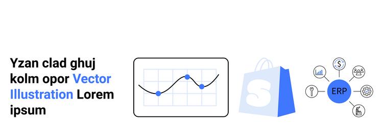 Integrated logistics and erp system overview Vector Image