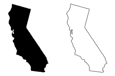 3d map of california Royalty Free Vector Image
