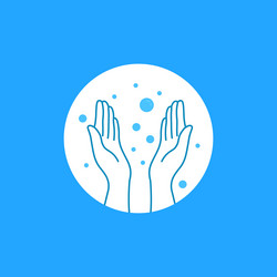 Pandemic with hand washing with soap as safety Vector Image