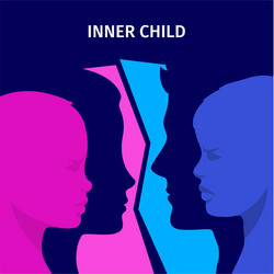 Concept of inner child Royalty Free Vector Image