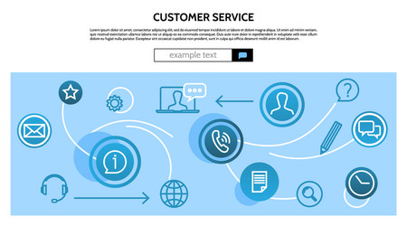 Types of customer service circle infographic Vector Image