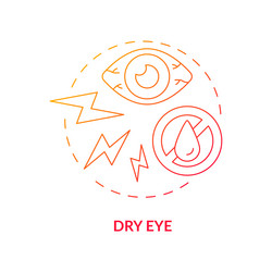Dry eye concept icon Royalty Free Vector Image