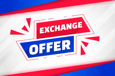 Mega exchange offer modern poster for business Vector Image