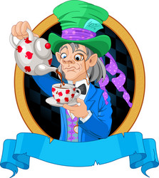 Top hat of mad hatter Royalty Free Vector Image