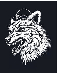 Wolf face Royalty Free Vector Image - VectorStock
