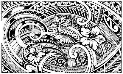 Samoan Flower Drawing