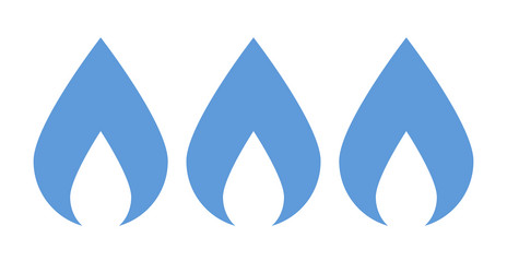 Simple gas stove and fire icon Royalty Free Vector Image