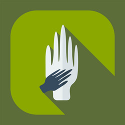 Flat modern design with shadow icons arm Vector Image