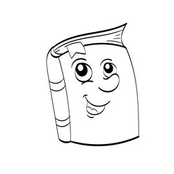 Funny book design for kids coloring book Vector Image