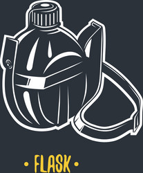 Set different drinking hip flasks drawing Vector Image