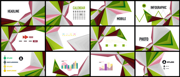 Modern triangle presentation template Royalty Free Vector