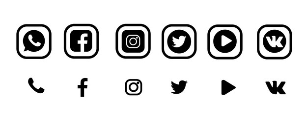 Transparent Social Media Icons Vector Images (over 3,800)