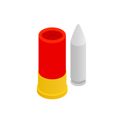 Shotgun shell icon cartoon Royalty Free Vector Image