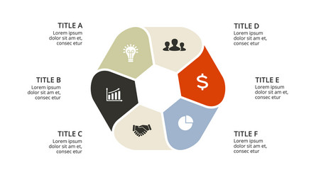 Business cycle diagram Royalty Free Vector Image