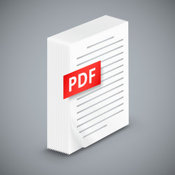 Pdf paper sheet icons Royalty Free Vector Image
