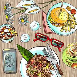 Business lunch Royalty Free Vector Image - VectorStock