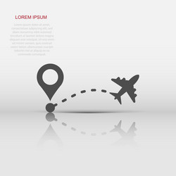 Airplane flight route icon in transparent style Vector Image