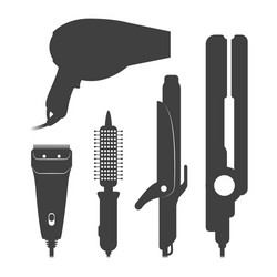 Barber tools set realistic isolated Royalty Free Vector