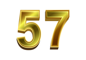 3d golden number 10 isolated on white background Vector Image