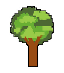 8-bits tree Royalty Free Vector Image - VectorStock