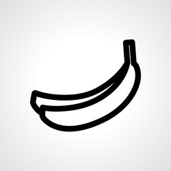 Banana line icon linear outline icon Royalty Free Vector