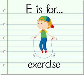 Flashcard letter e is for eggs Royalty Free Vector Image