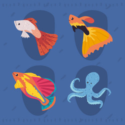Four Fish Vector Images (over 610)