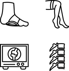 Orthopedic elements set Royalty Free Vector Image