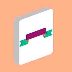 Banner ribbon computer symbol Royalty Free Vector Image