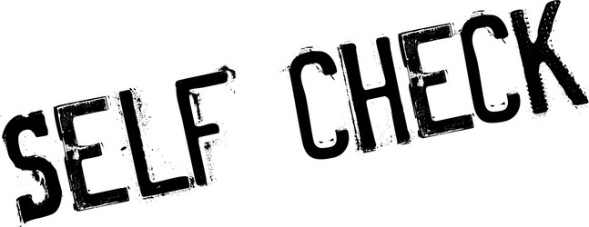 Self check rubber stamp Royalty Free Vector Image