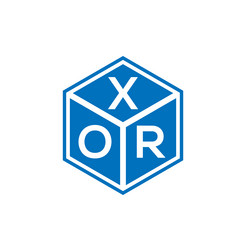 Xor letter logo design on black background Vector Image